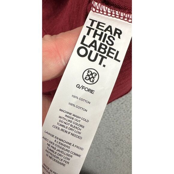 G/FORE | Shirts | G Fore Shirt Mens Large Red 0 Cotton Crew Neck Tshirt ...